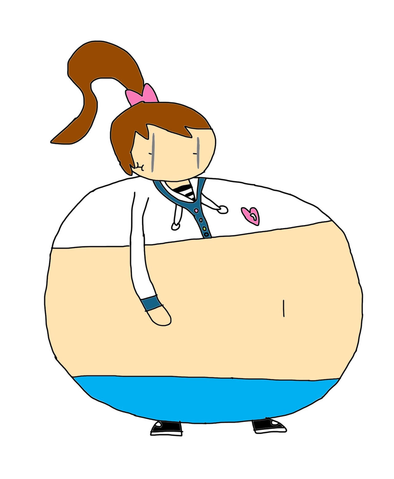 Inflated Katie Tryout Fanart By Jonwii On Deviantart