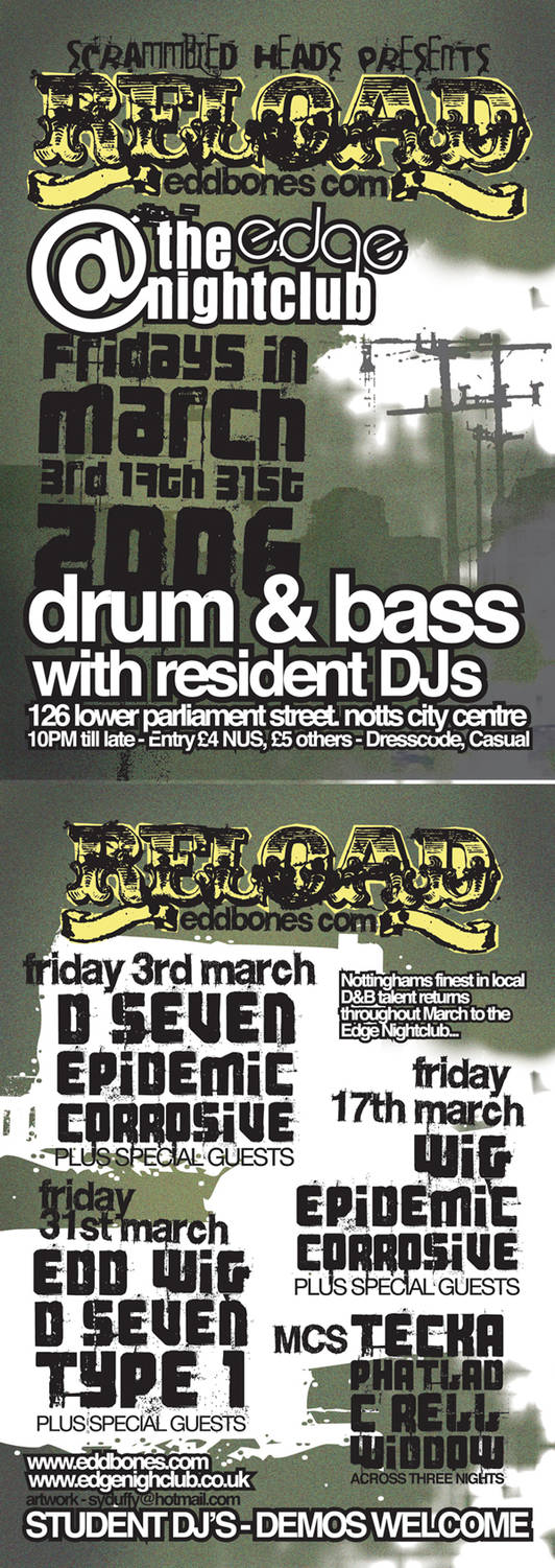 reload flyer - front and back by simonduffy on DeviantArt