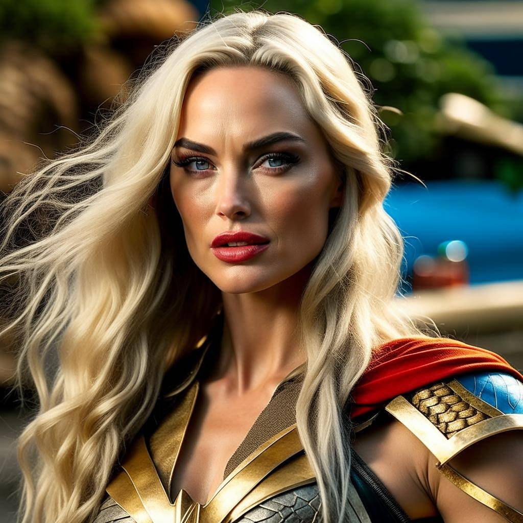 Megan Fox As A Bleached Blonde Wonder Woman By Ofbirth On Deviantart