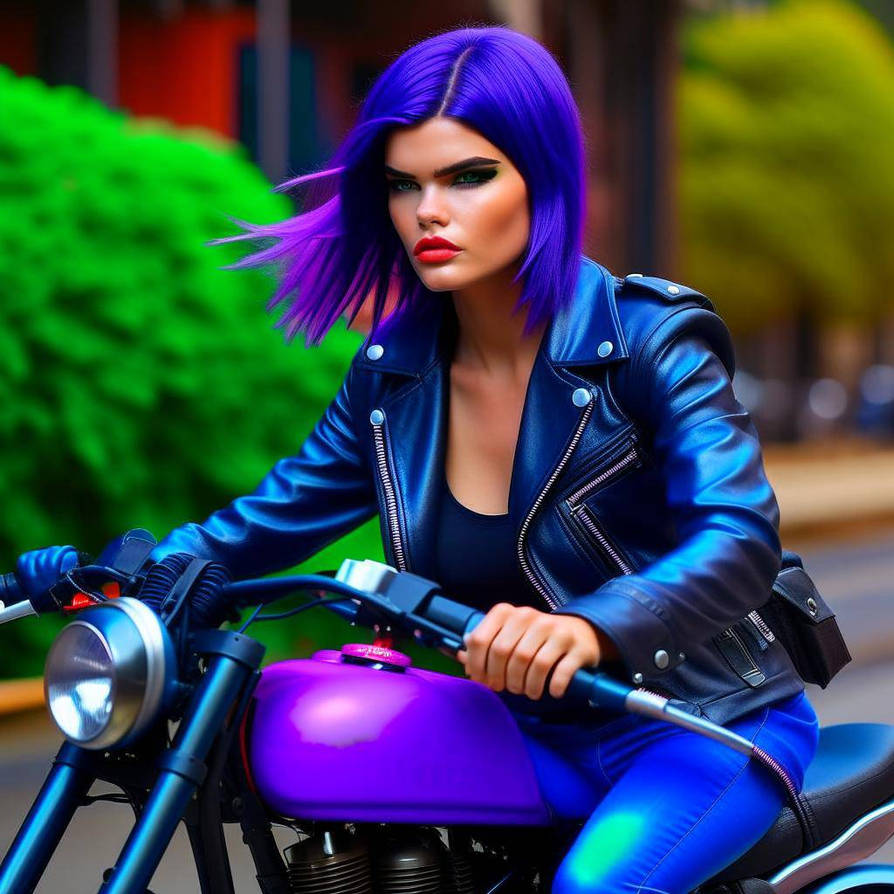 Kendall Jenner as a Moto Rider with Purple Hair by ofbirth on DeviantArt Kendall Jenner as a Moto Rider with Purple Hair by ofbirth on DeviantArt