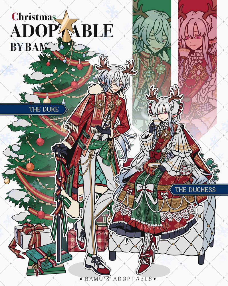 Adoptable By Bamu Christmas Auction Closed By Bamu0504 On Deviantart