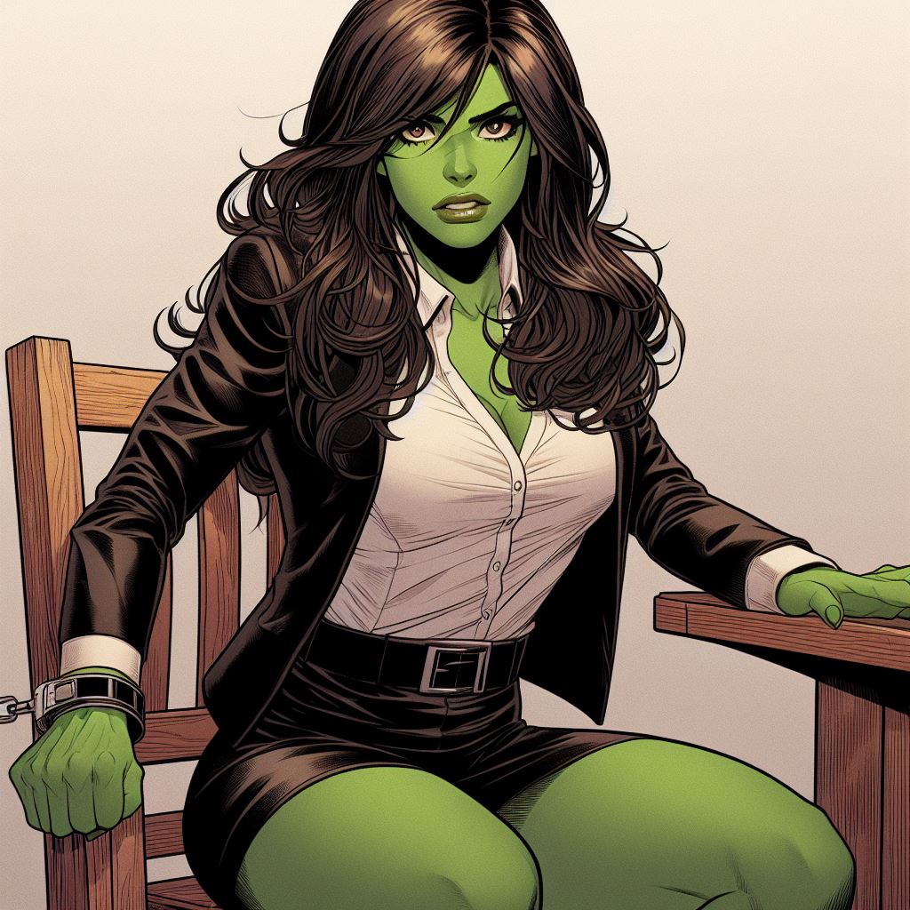 She-Hulk shackled to chair by AlphaGodzilla1985 on DeviantArt She-Hulk shackled to chair by AlphaGodzilla1985 on DeviantArt