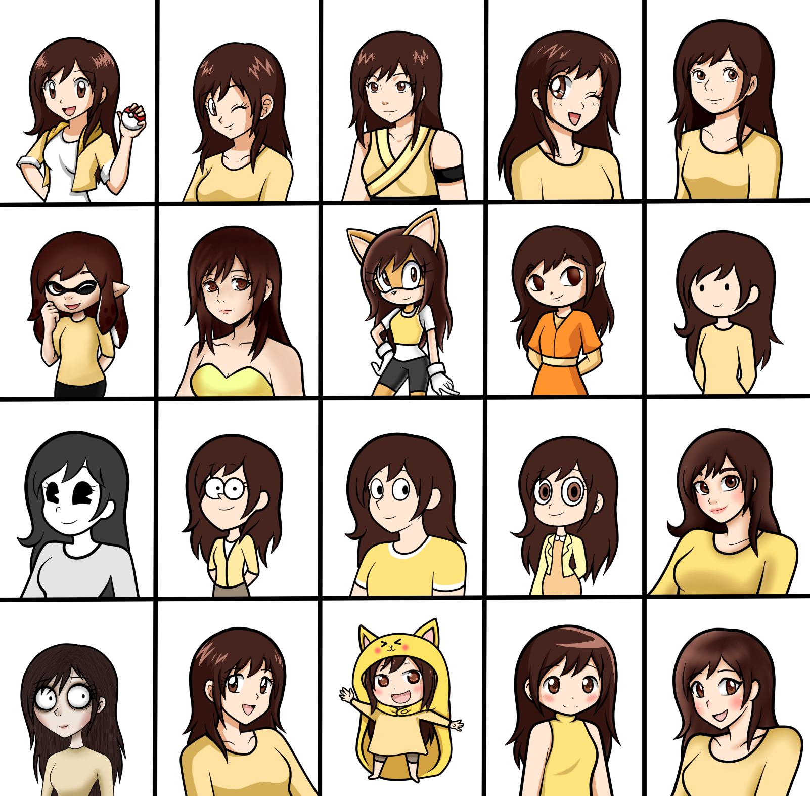 20 Styles Challenge By Meganzx87 On Deviantart