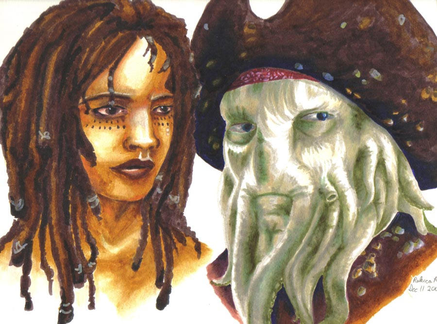 Tia Dalma+Davy Jones by DayDawnDusk on DeviantArt