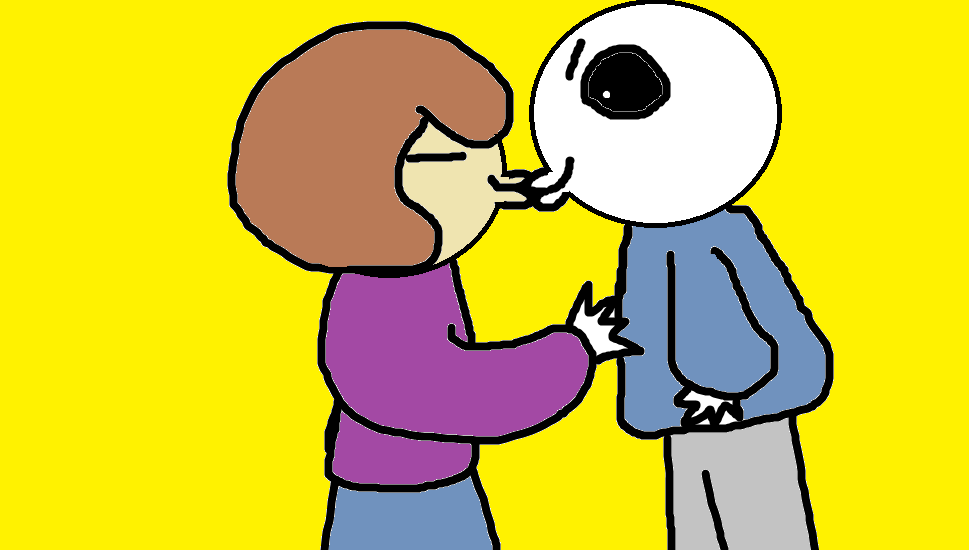Sans And Frisk Kiss By Terrysbootyfulart On Deviantart