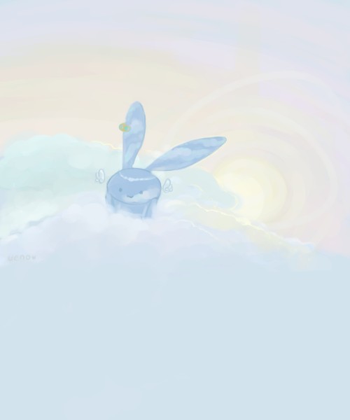 Bunny: On a cloud by uesan on DeviantArt