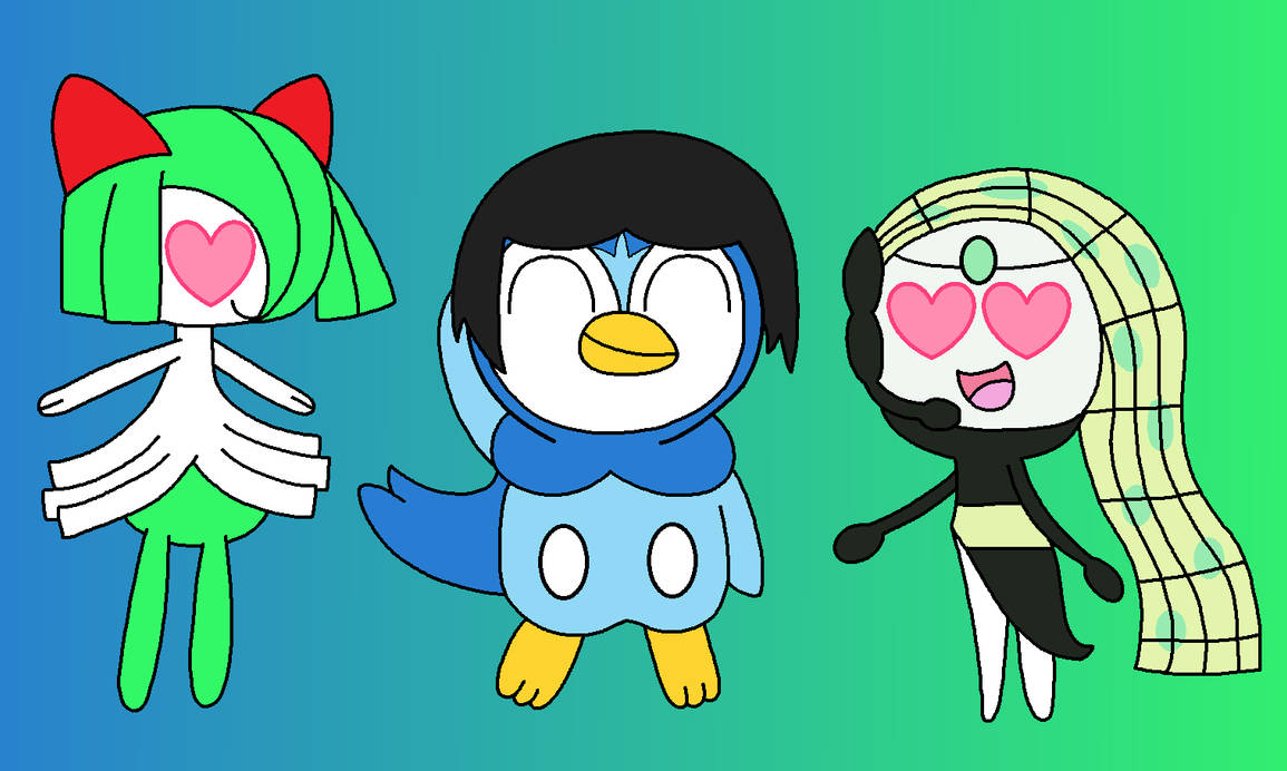 Rq A Kirlia And Meloetta In Love With The Piplup By Kirbyhamtarogirl On Deviantart