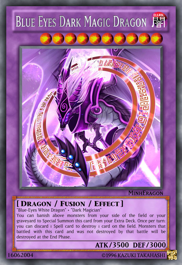 Blue Eyes Dark Magic Dragon By Minheragon On Deviantart