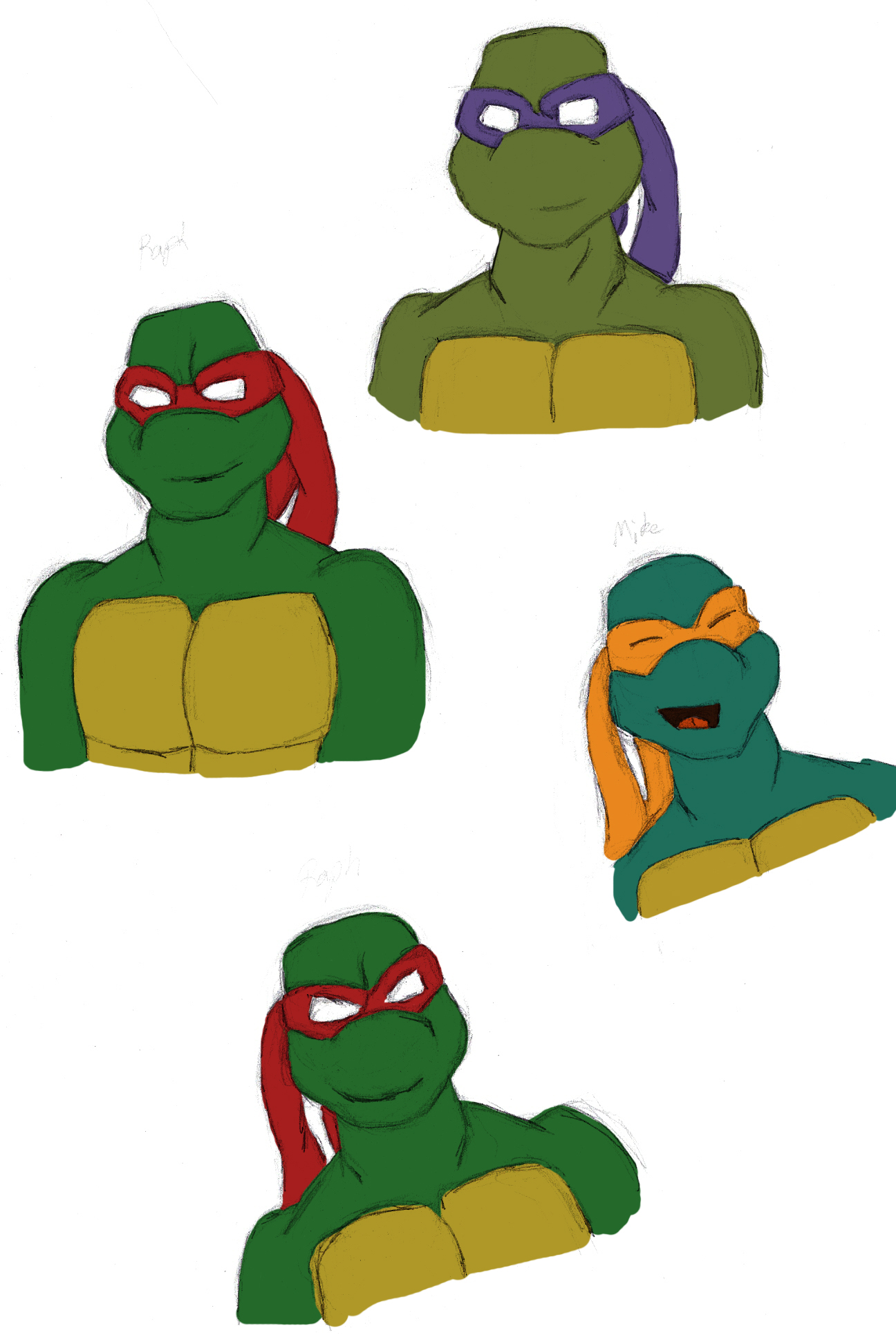 TMNT Heads by FireReign on DeviantArt