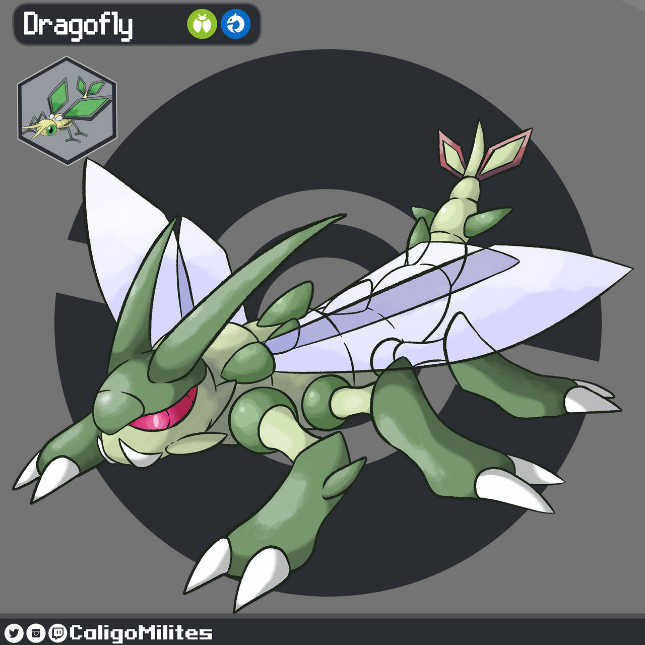 Alternative Evolution To Flygon Pokemon Fakemon By Caligomilites On