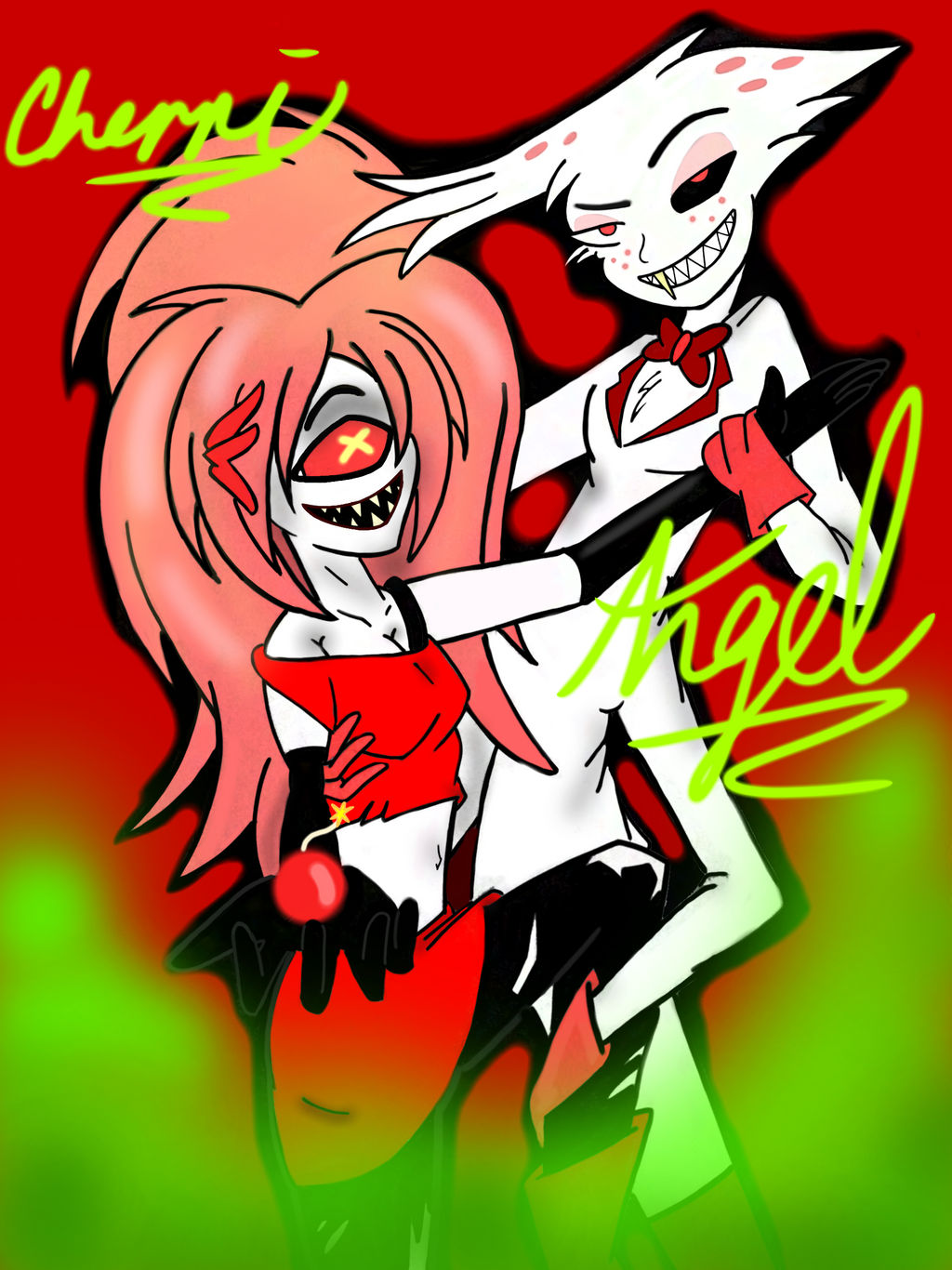 Cherri Bomb And Angel Dust Fanart By Devineiniquity On Deviantart