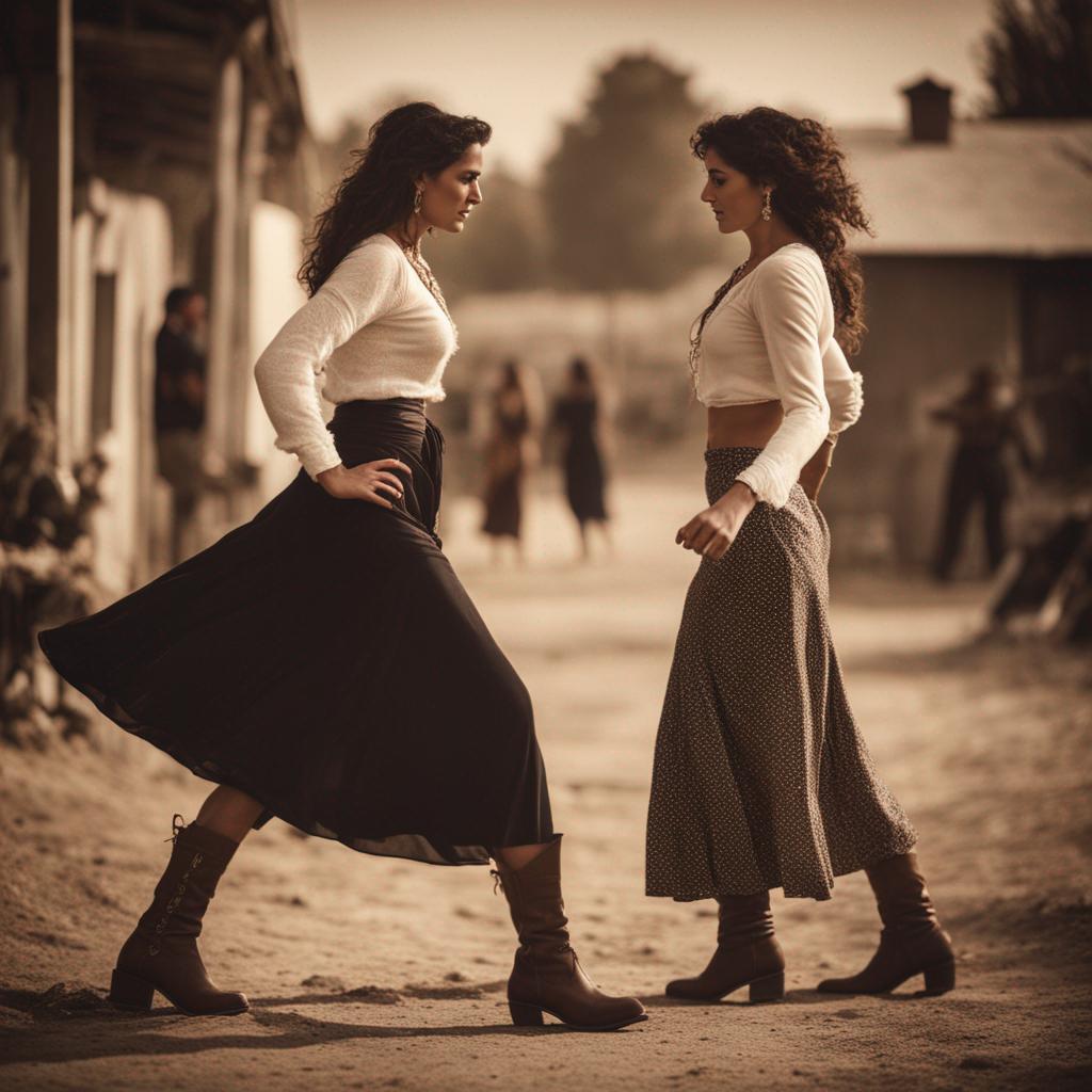 Gypsy Women Catfight In Maxi Skirts And Boots By Andreameyer1976 On Deviantart