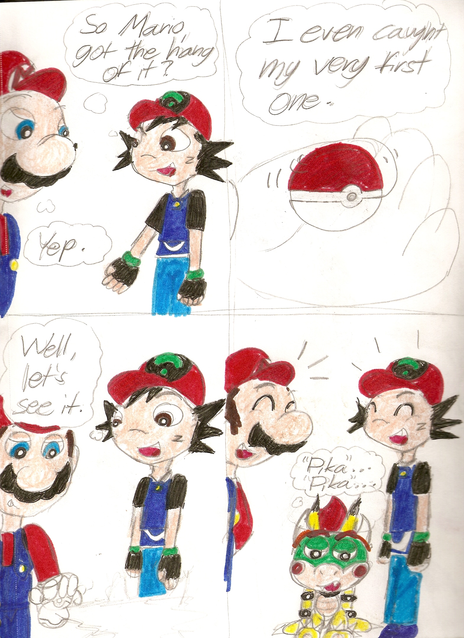 Mario and Ash by Michael-NintendoNerd on DeviantArt Mario and Ash by Michael-NintendoNerd on DeviantArt