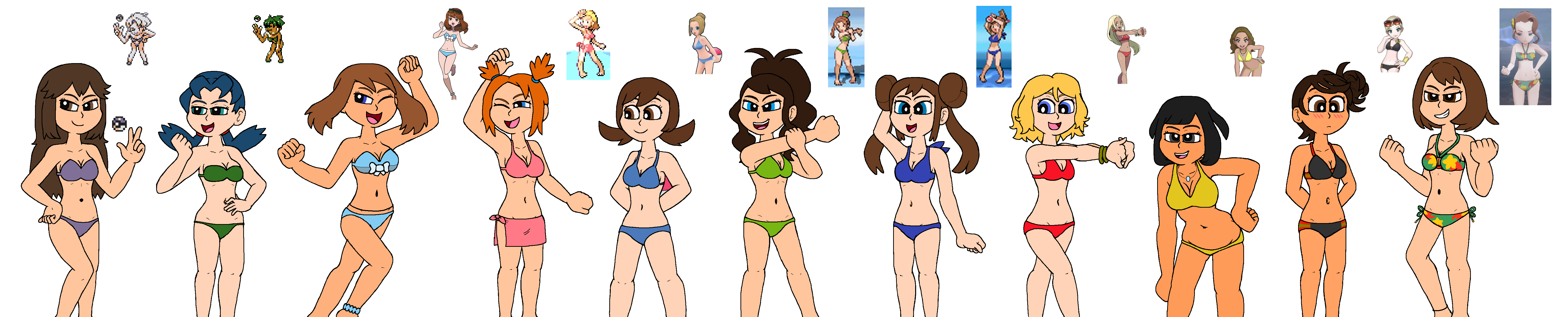 Pokemon Swimsuit Gals by Michael-NintendoNerd on DeviantArt Pokemon Swimsuit Gals by Michael-NintendoNerd on DeviantArt