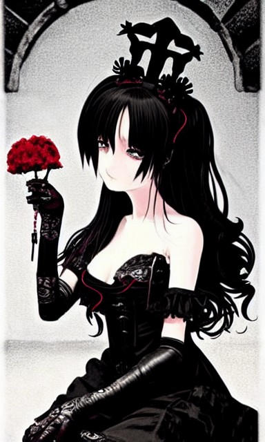 Goth Princess With Flowers By Otherunicorn On Deviantart