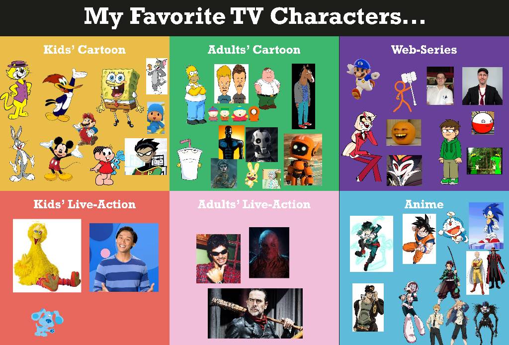 My Favorite TV Characters (My Version) by davidthehedgehog2005 on ... My Favorite TV Characters (My Version) by davidthehedgehog2005 on ...