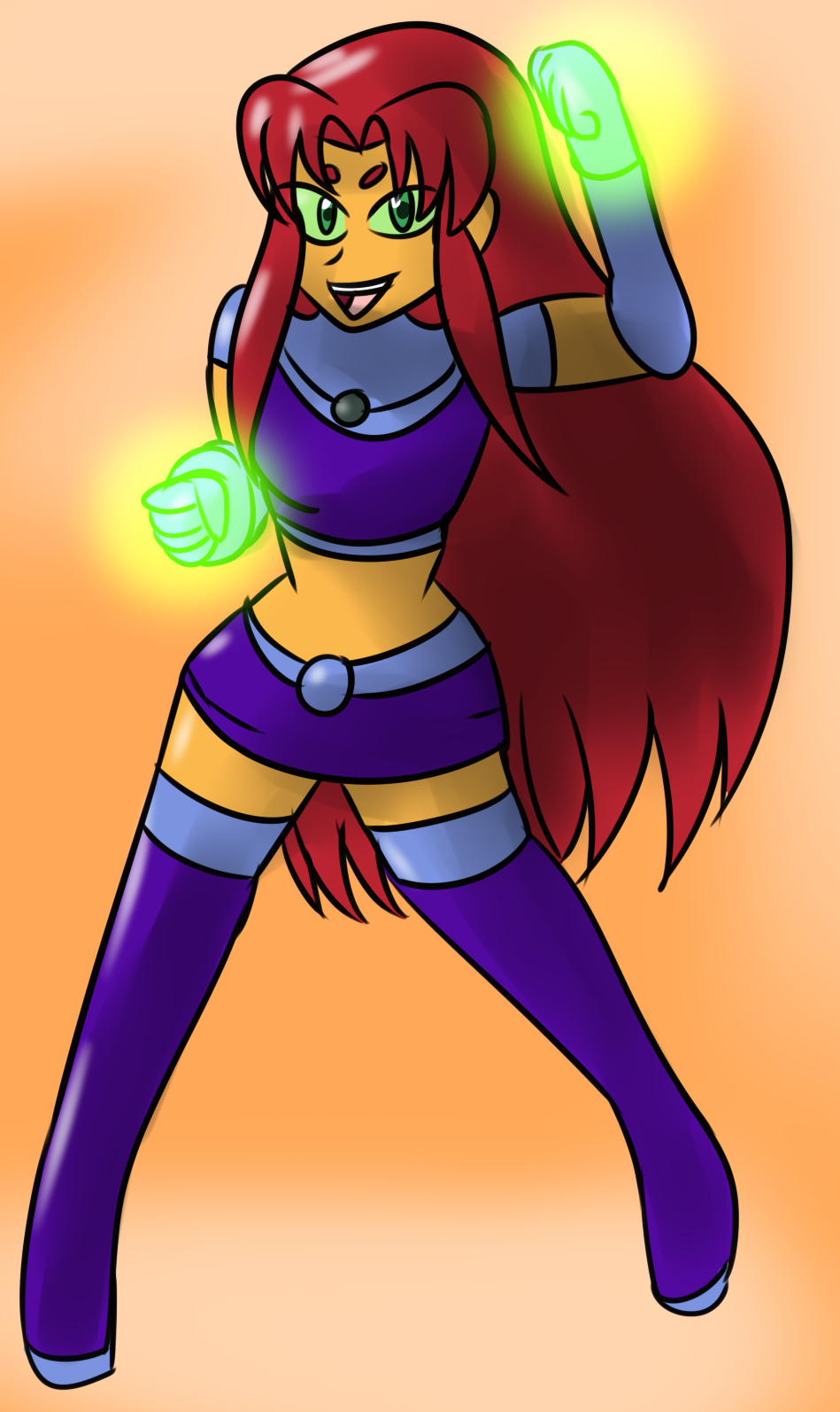 Waifu Month 07 Starfire By Theatlanticgundam On Deviantart