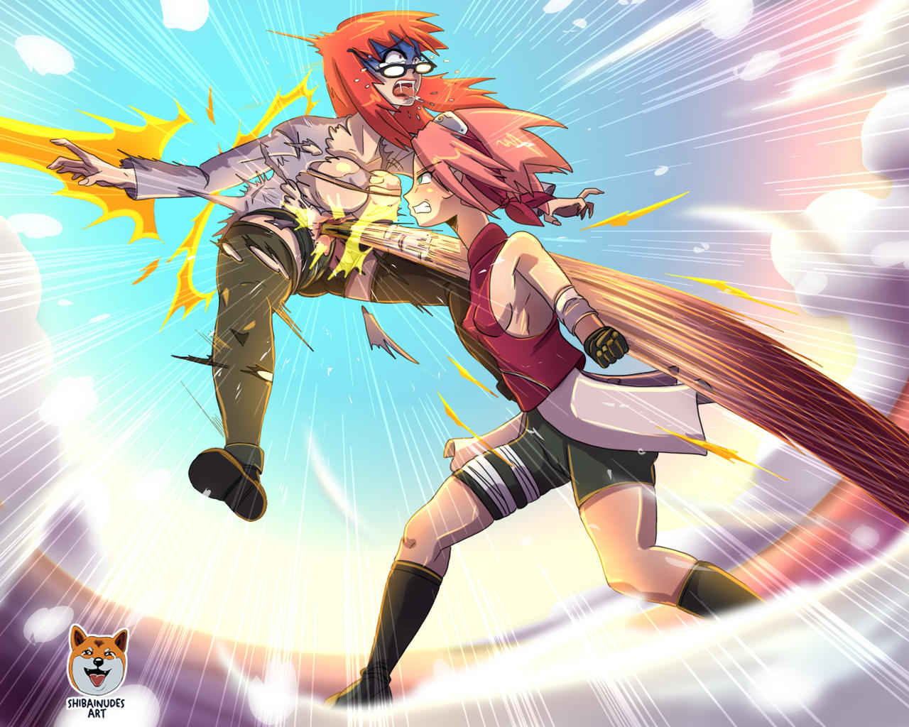 Sakura X Karin Commission By Shibainudesart On Deviantart