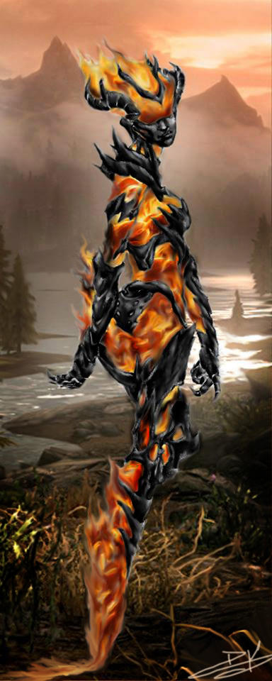 Flame Atronach By Ashos On Deviantart