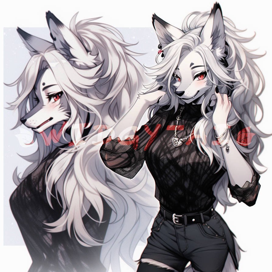 Goth Wolf Ai Adopt 5 Open By Widgy Ai On Deviantart