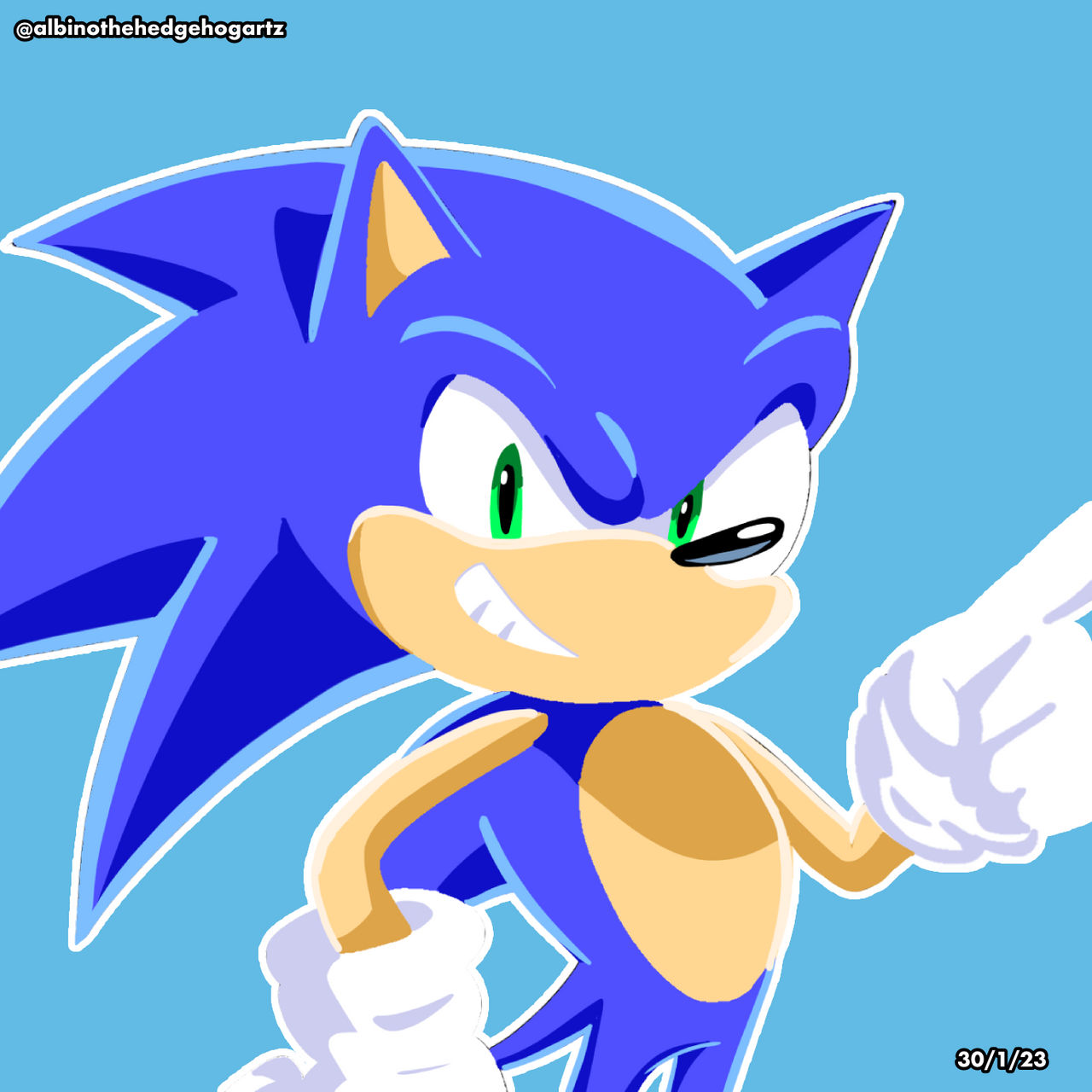 Lineless Sonic Art By Albinosonic16yt On Deviantart