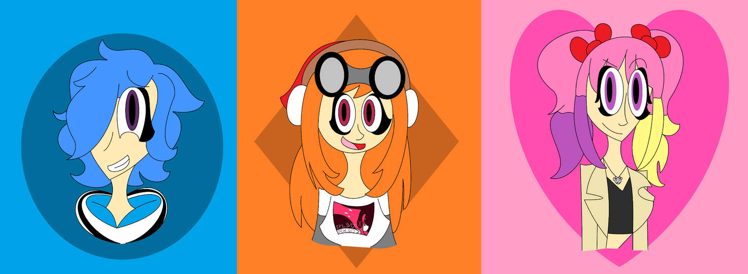 Main Gal Trio By Glitchy Indie Gal On Deviantart