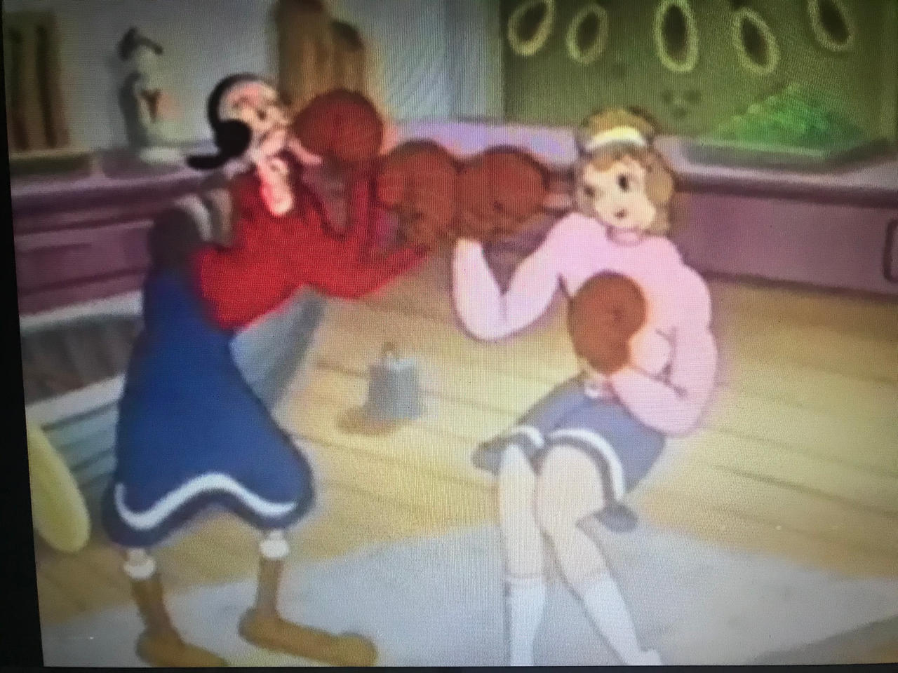 Popeye Never Kick A Woman Request By Gameshowguru On Deviantart