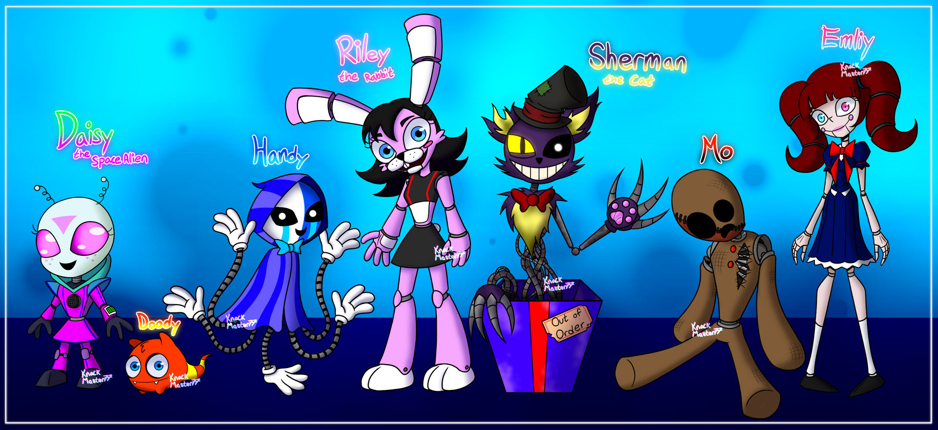 My Fnaf Ocs By Knackmaster77 On Deviantart