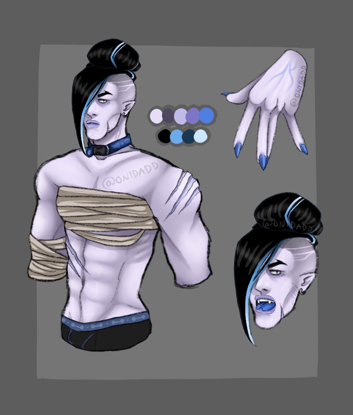 Blue Demon Adopt Sold By Onidadd On Deviantart