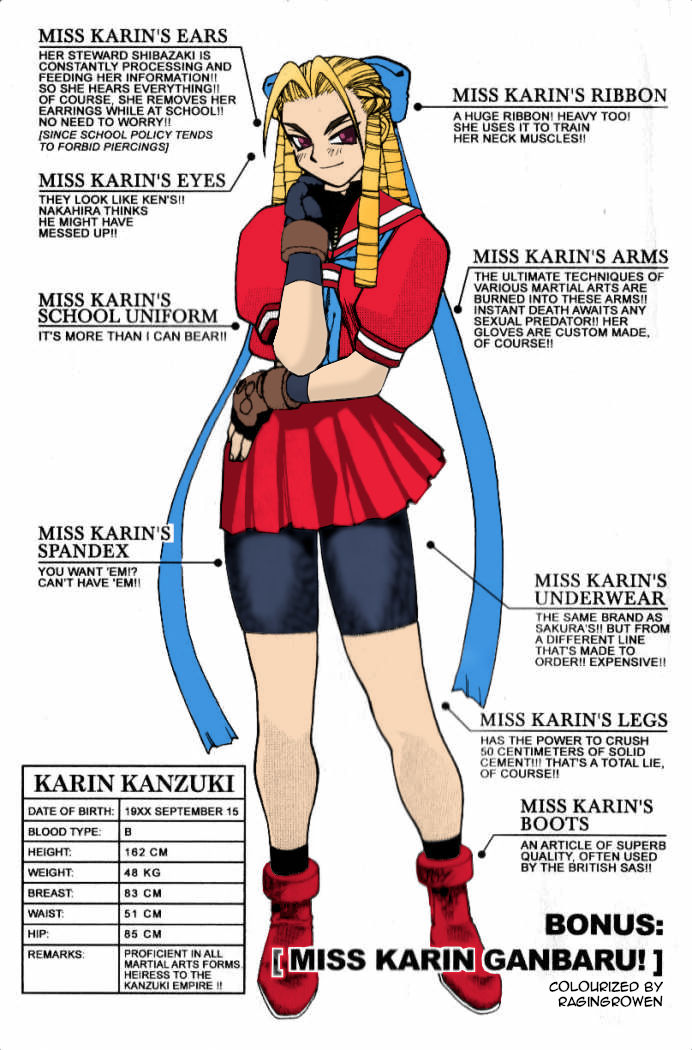 Karin Kanzuki Sakura Ganbaru Colorized By Ragingrowen On Deviantart