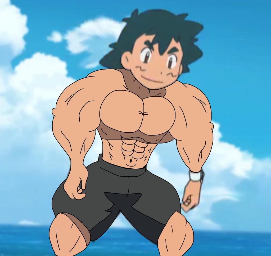 Awesome Ash Muscle Edit By Ducklover4072 On Deviantart