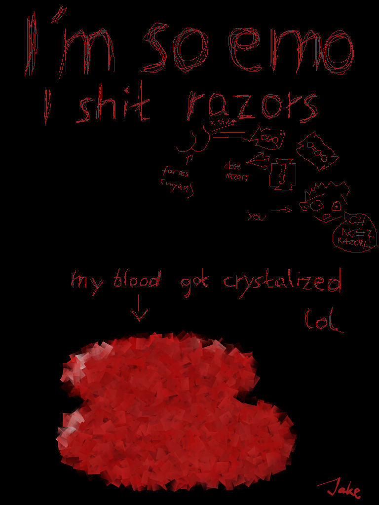 I shit razors by kuvisit on DeviantArt