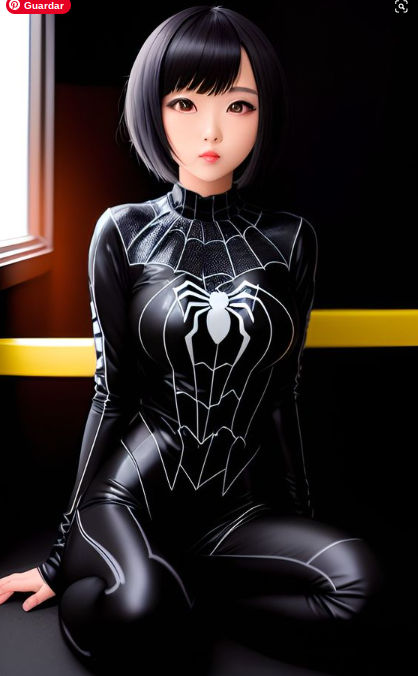 Cute Asian Black Suit Spider Girl By Elsiasus On Deviantart