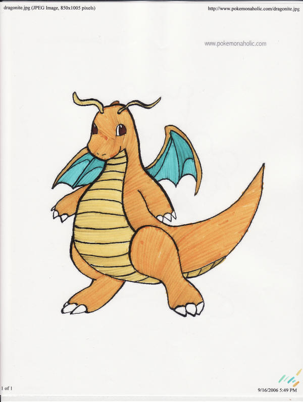 Dragonite by kittyk2000 on DeviantArt