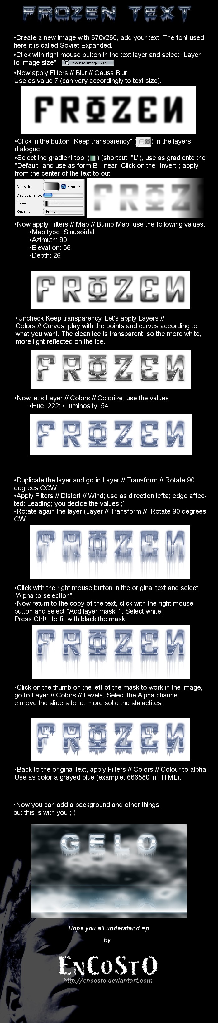 Icy Text by EnCoStO on DeviantArt
