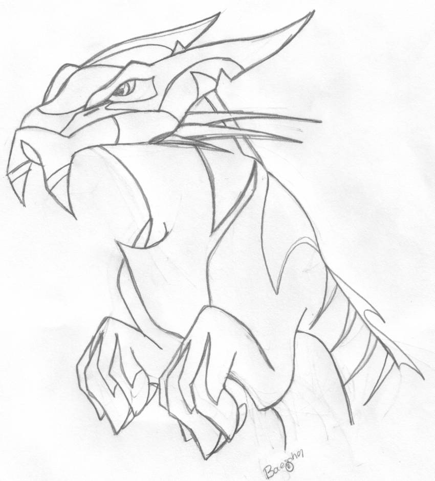 how to draw dragon booster