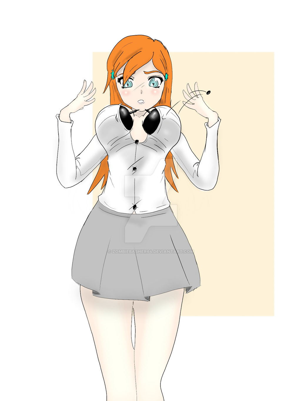 Orihime Wardrobe Malfunction By Zombiebasher64 On Deviantart