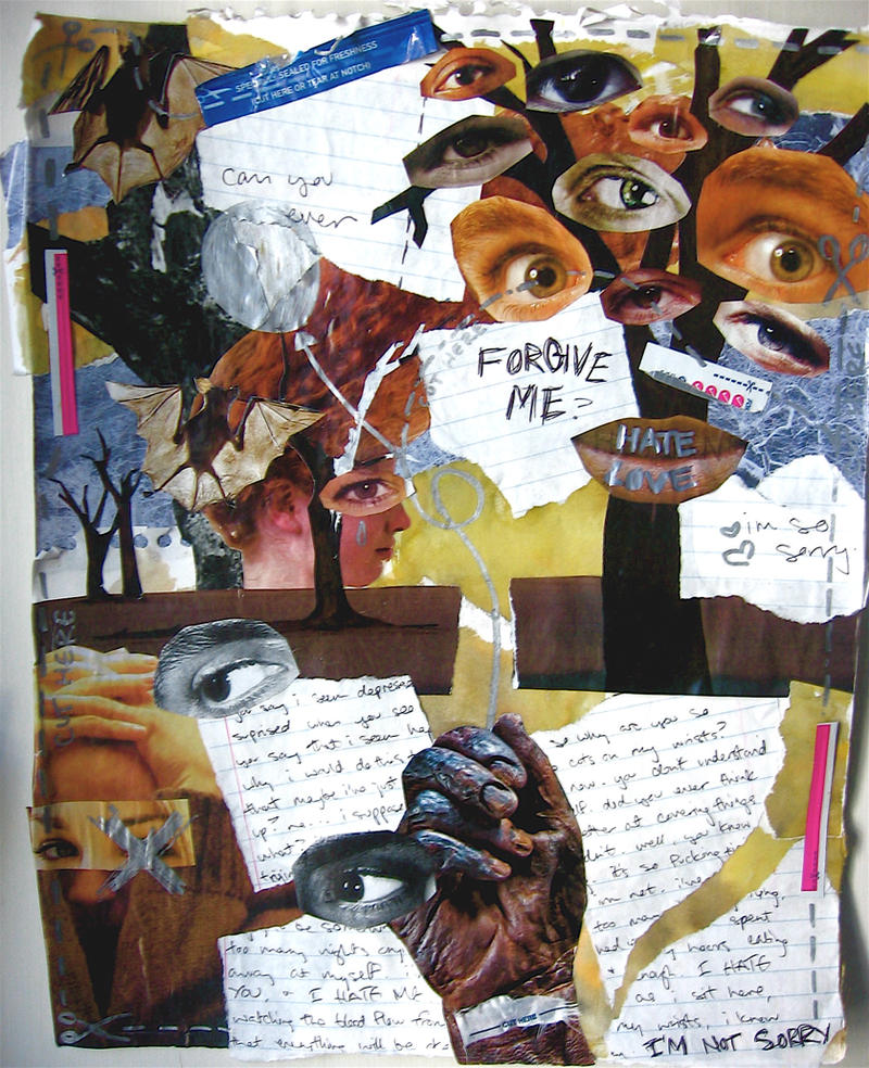 self portrait collage by xcutHEREx on DeviantArt