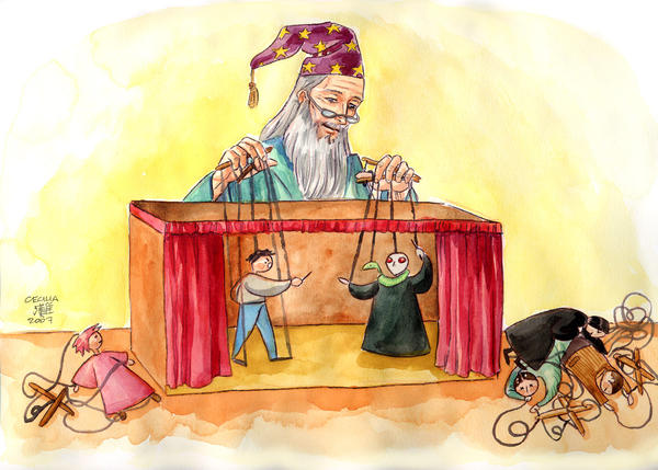 Dumbledore the puppetmaster by cabepfir on DeviantArt