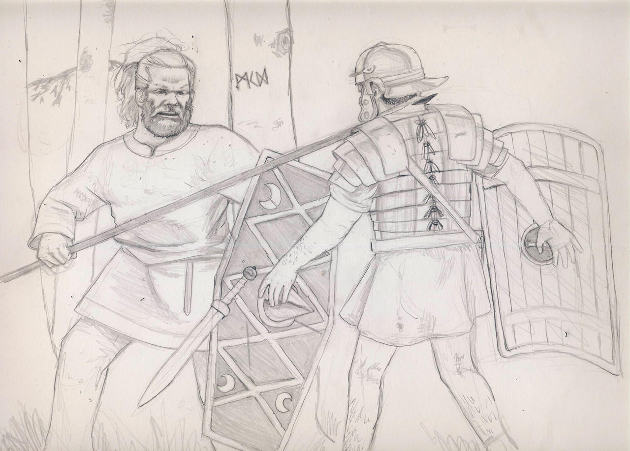 Germanic Tribesman V Legionary By Dewitteillustration On Deviantart