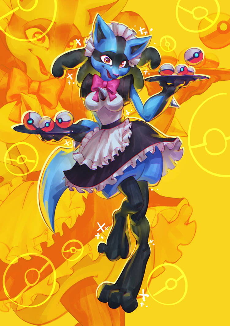 Riolu Maid By Shadowfursona On Deviantart