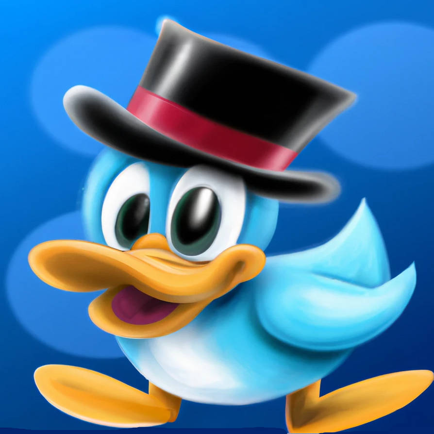 Blue Duck With A Top Hat By Shadowxsnak3 On Deviantart