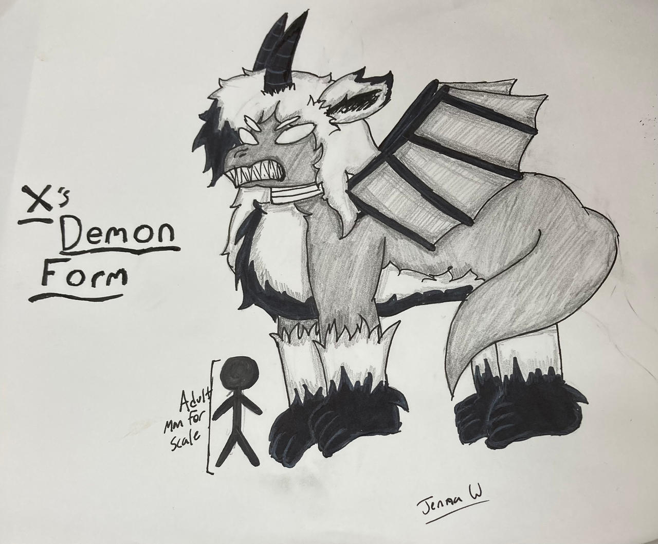 X Demon Form Drawing By Xworldauofficial On Deviantart