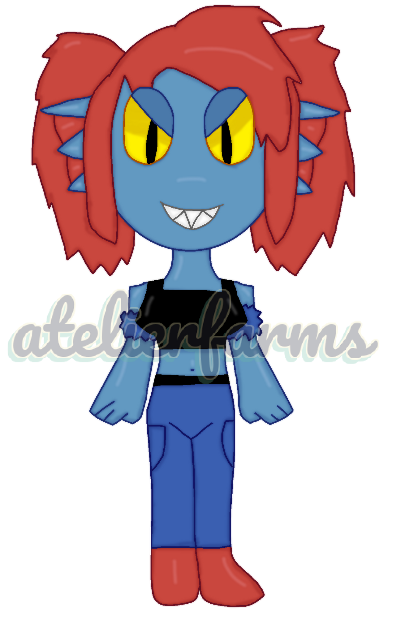 Commission Dark World Teen Undyne By Aestheticnyx On Deviantart