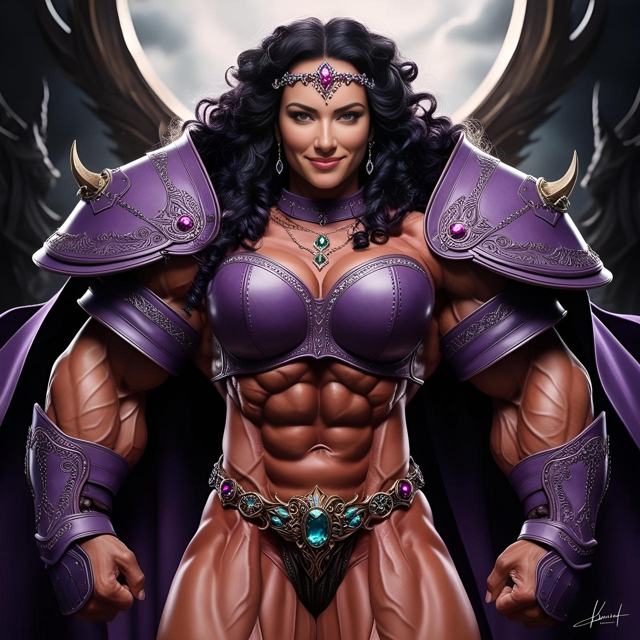 Violet Warrior Woman By Powergoofy On Deviantart