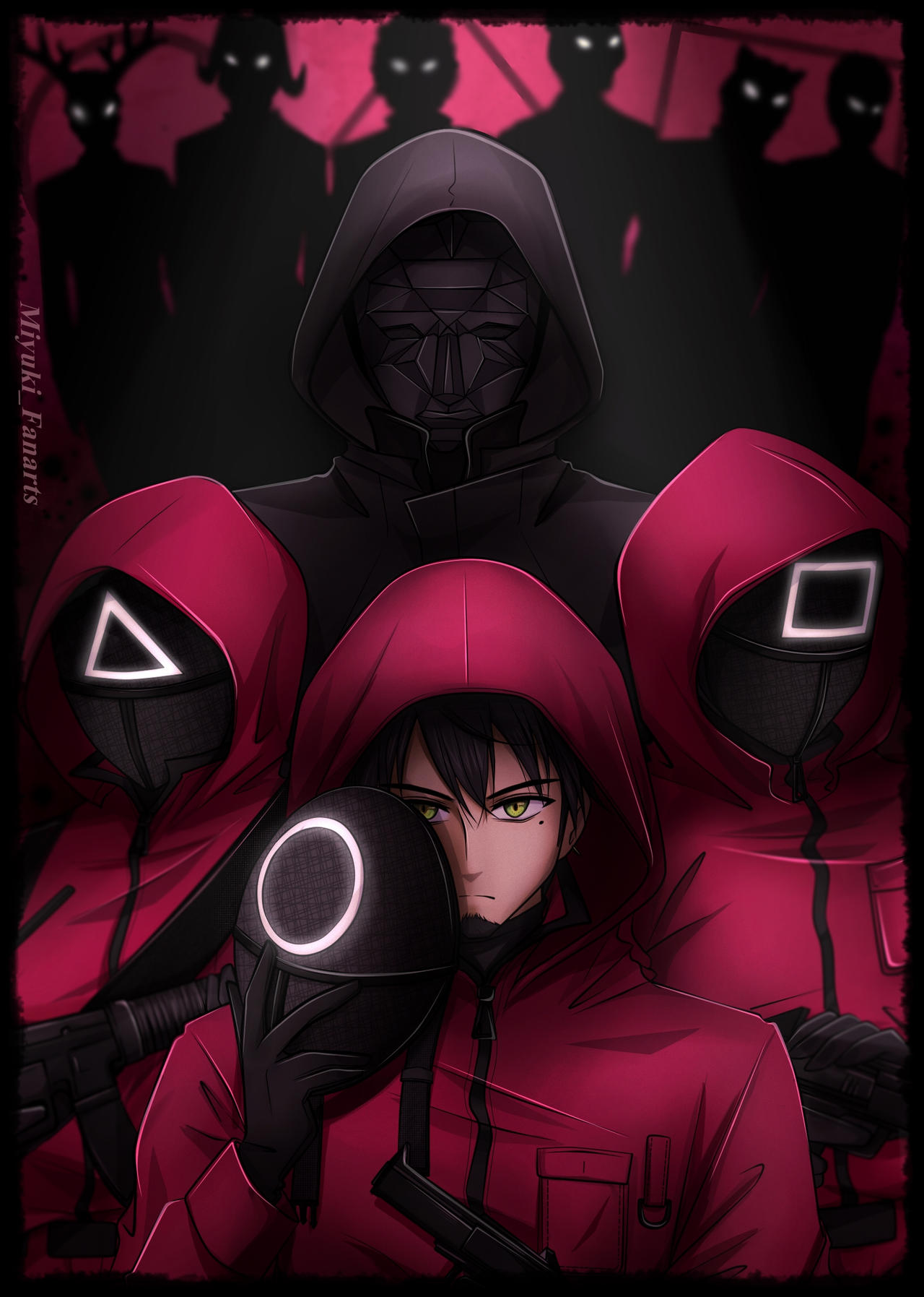 Squid Gamepink Soldiers By Miyuki Fanarts On Deviantart