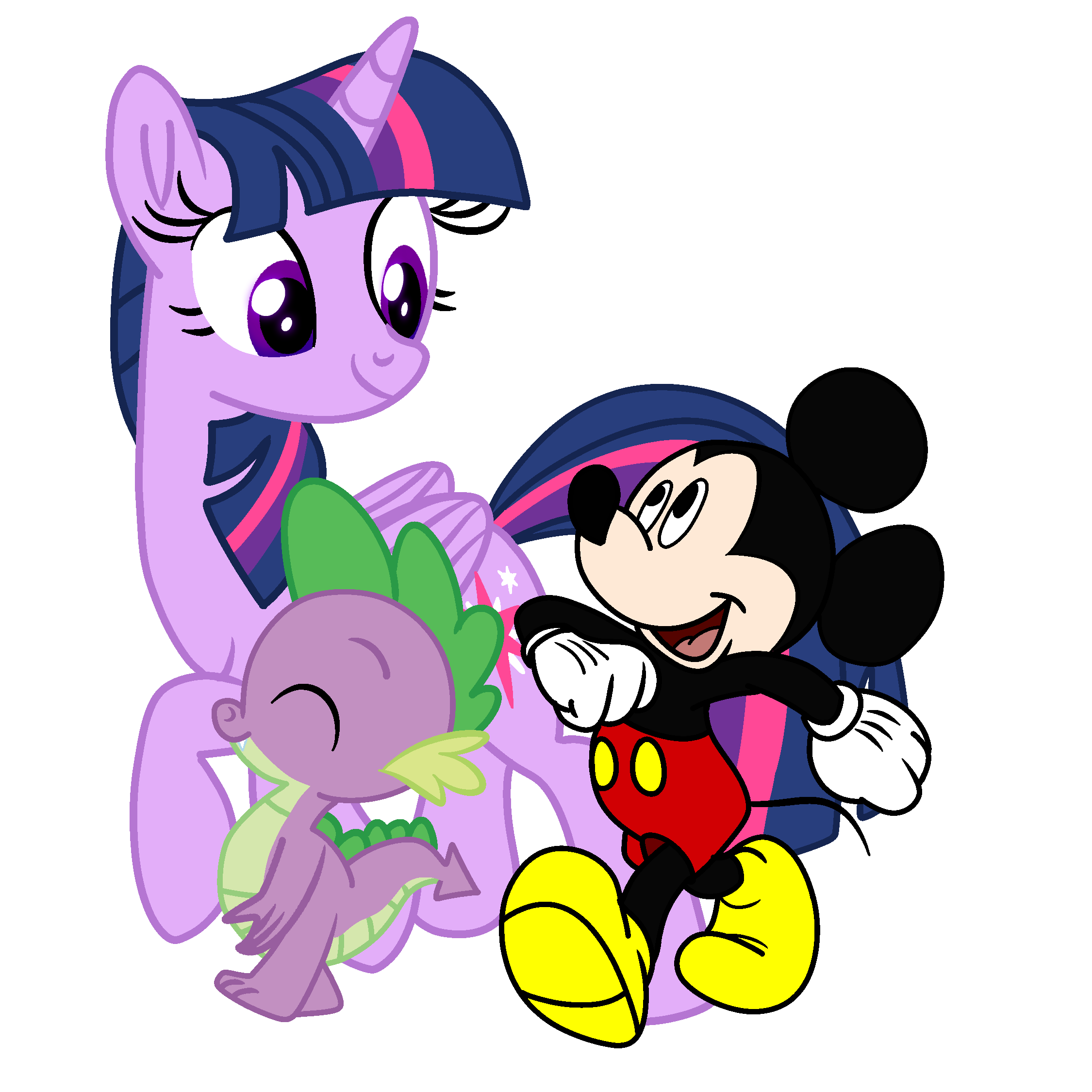 Twilight Sparklespike And Mickey Mouse By Fanvideogames On Deviantart