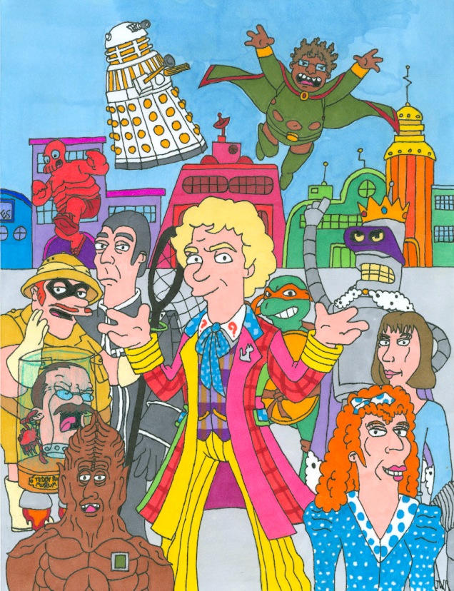 Doctor Who Futurama Sixth Doctor With Color By Jayrobart On Deviantart