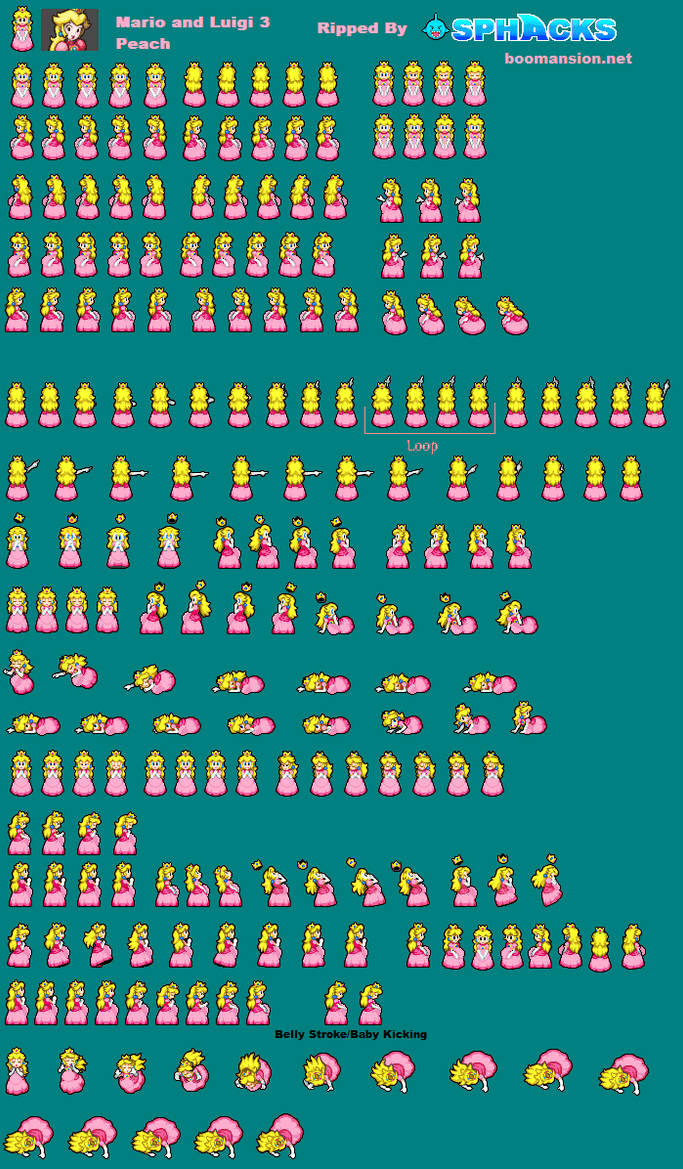 Pregnant Princess Peach Sprite Sheet By Asylusgoji91 On Deviantart