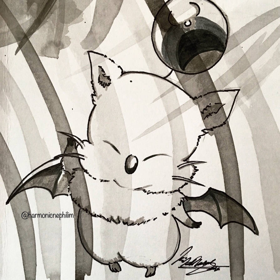Inktober 2018 Moogle By Kirstenmarquisart On Deviantart